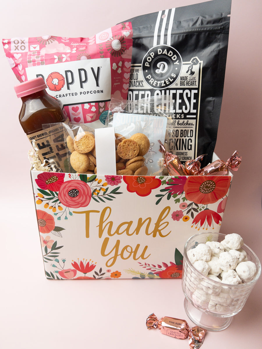 Floral Thank You Snack Box – Cheers in a Box